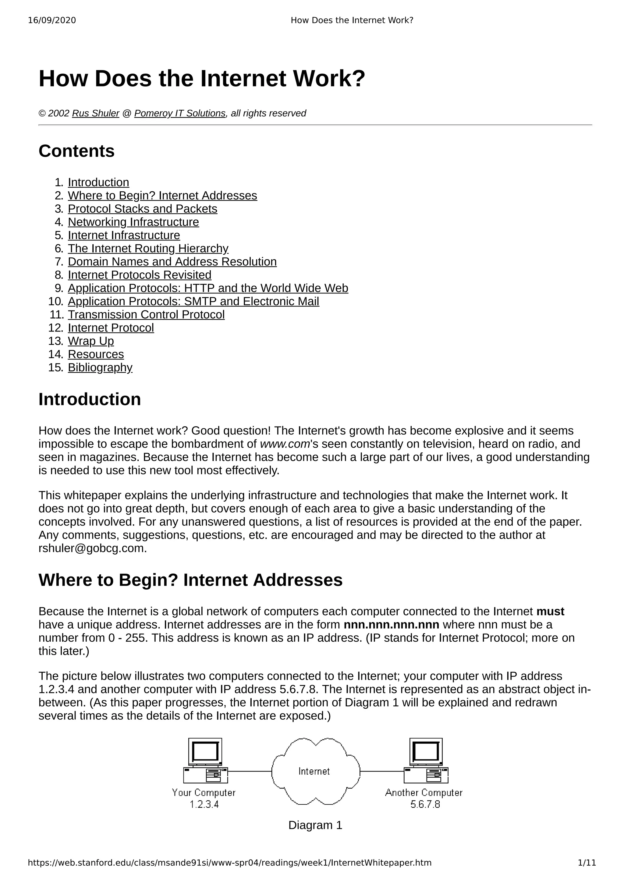 How Does the Internet Work? : Notes | PDF