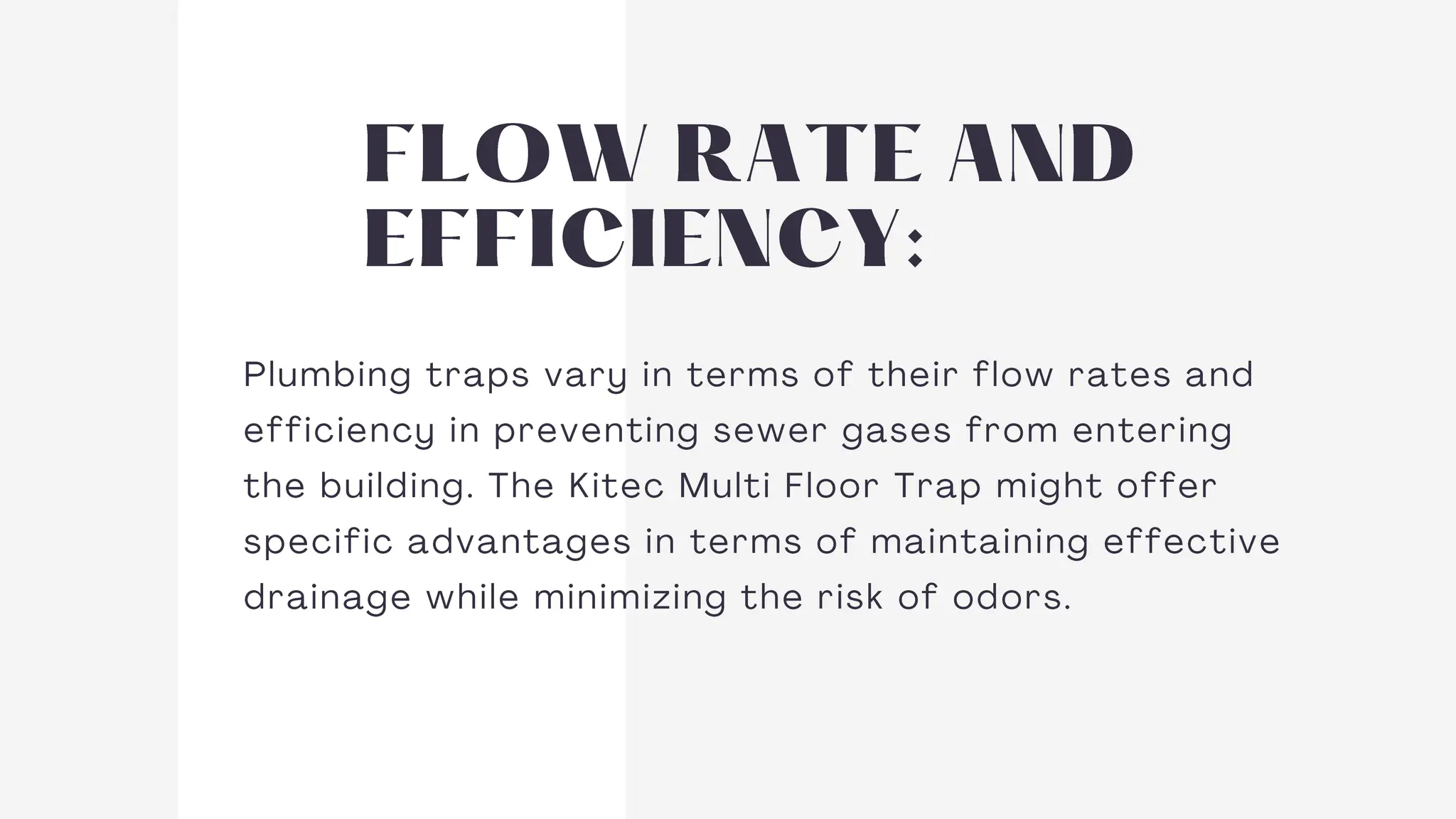 How does the Kitec Multi Floor Trap differ from other plumbing traps.pptx