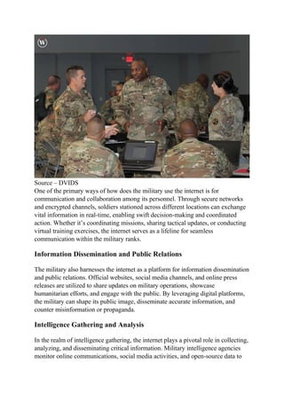 How does the military use the internet? Communication, Security & More ...