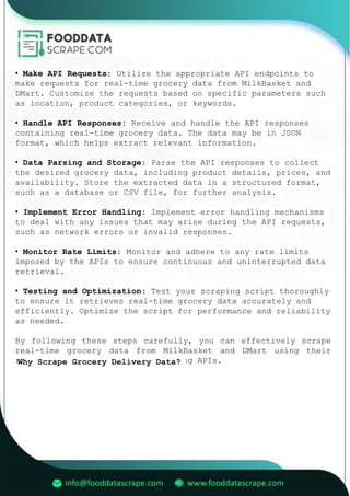 How Does the MilkBasket DMart Grocery Delivery Scraping API ...