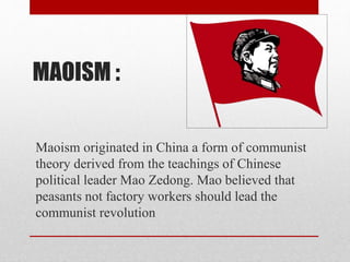 How does the political philosophy of Mao differs from that of Marx and ...