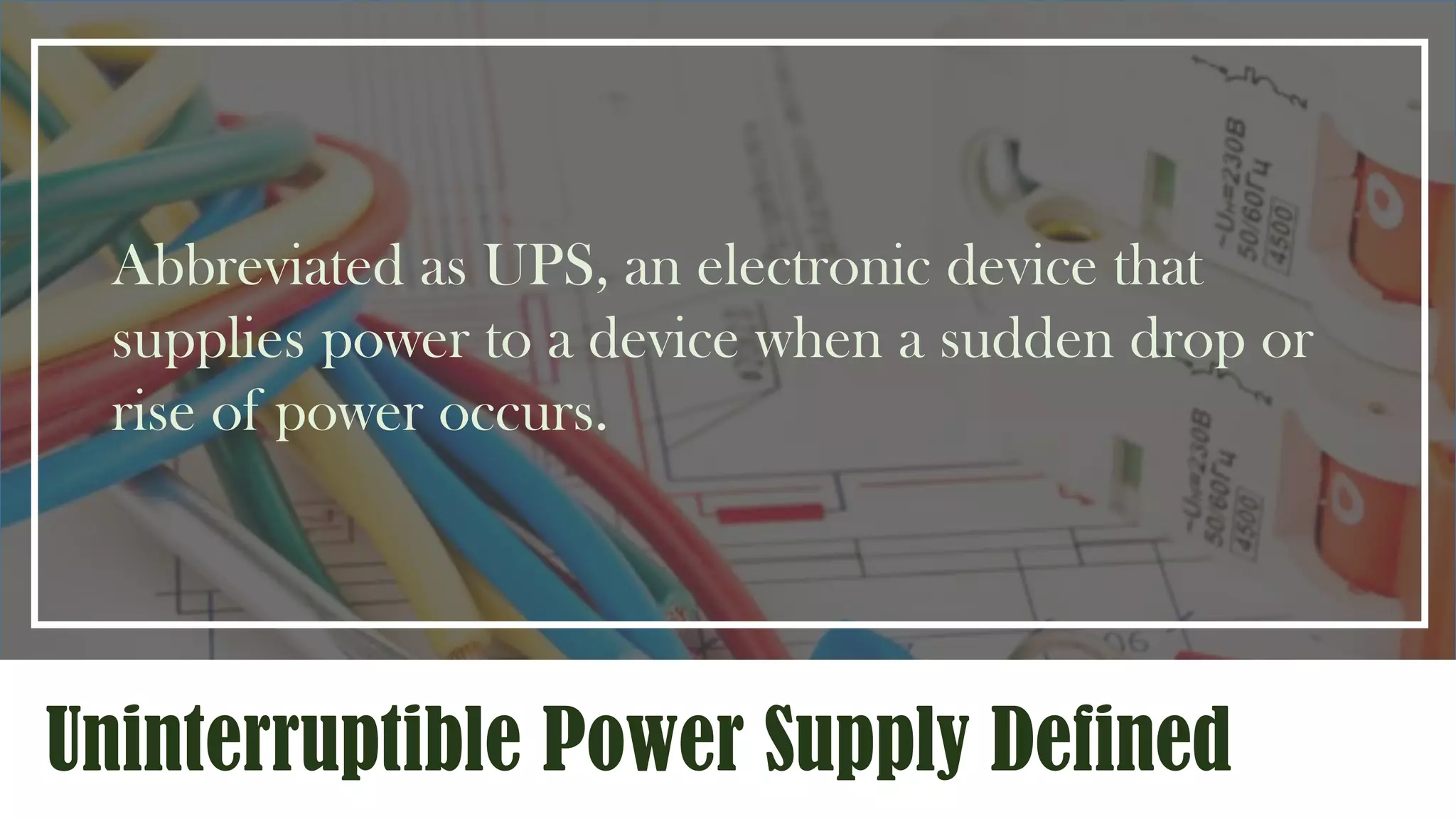 How does ups works | PPT