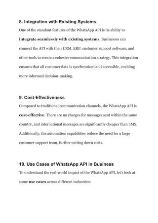 How Does WhatsApp Business API Help Business? | PDF