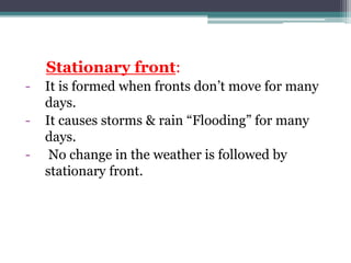 How do fronts and air masses change the weather? | PPTX