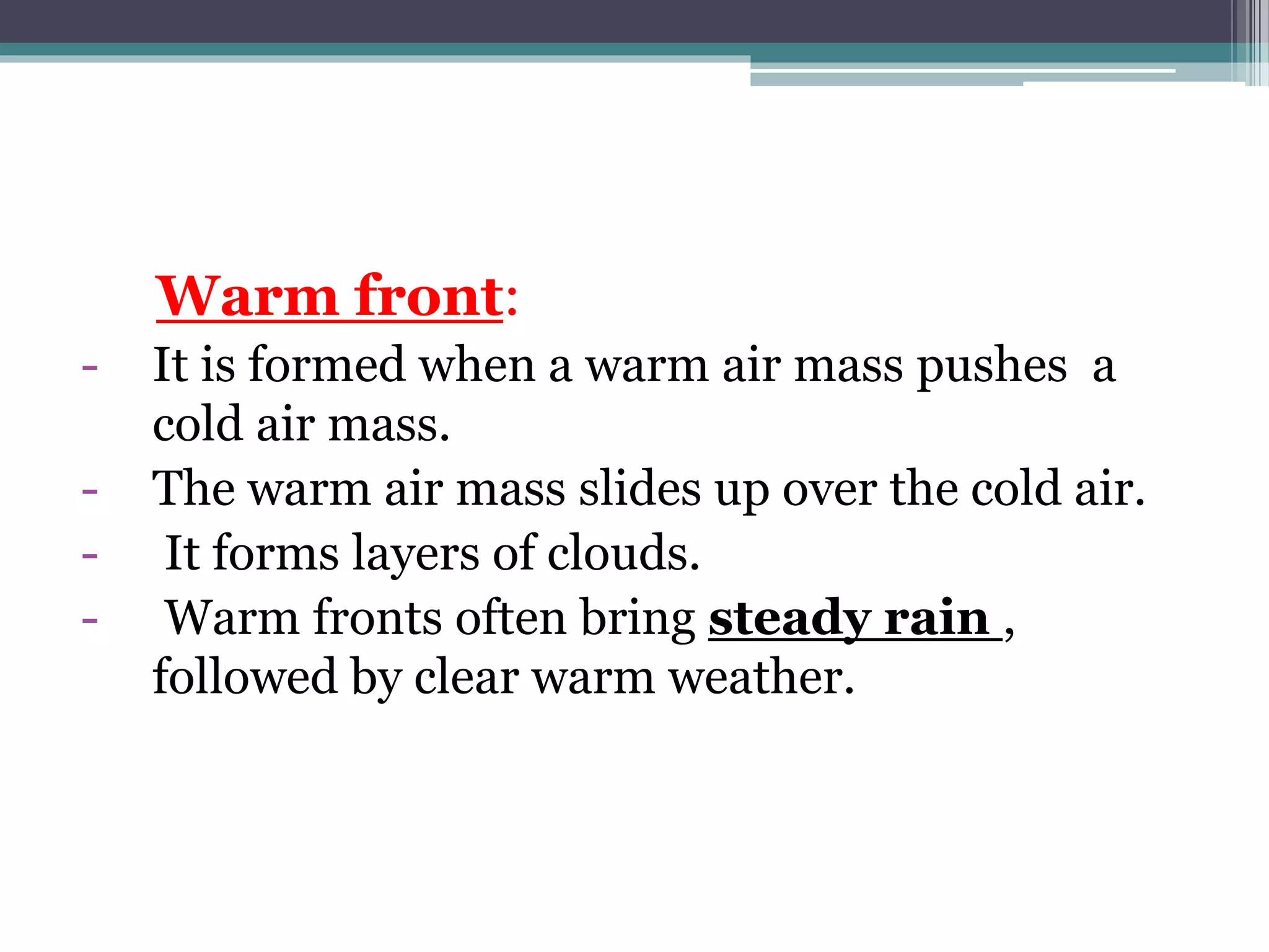 How do fronts and air masses change the weather b | PPTX | Weather ...