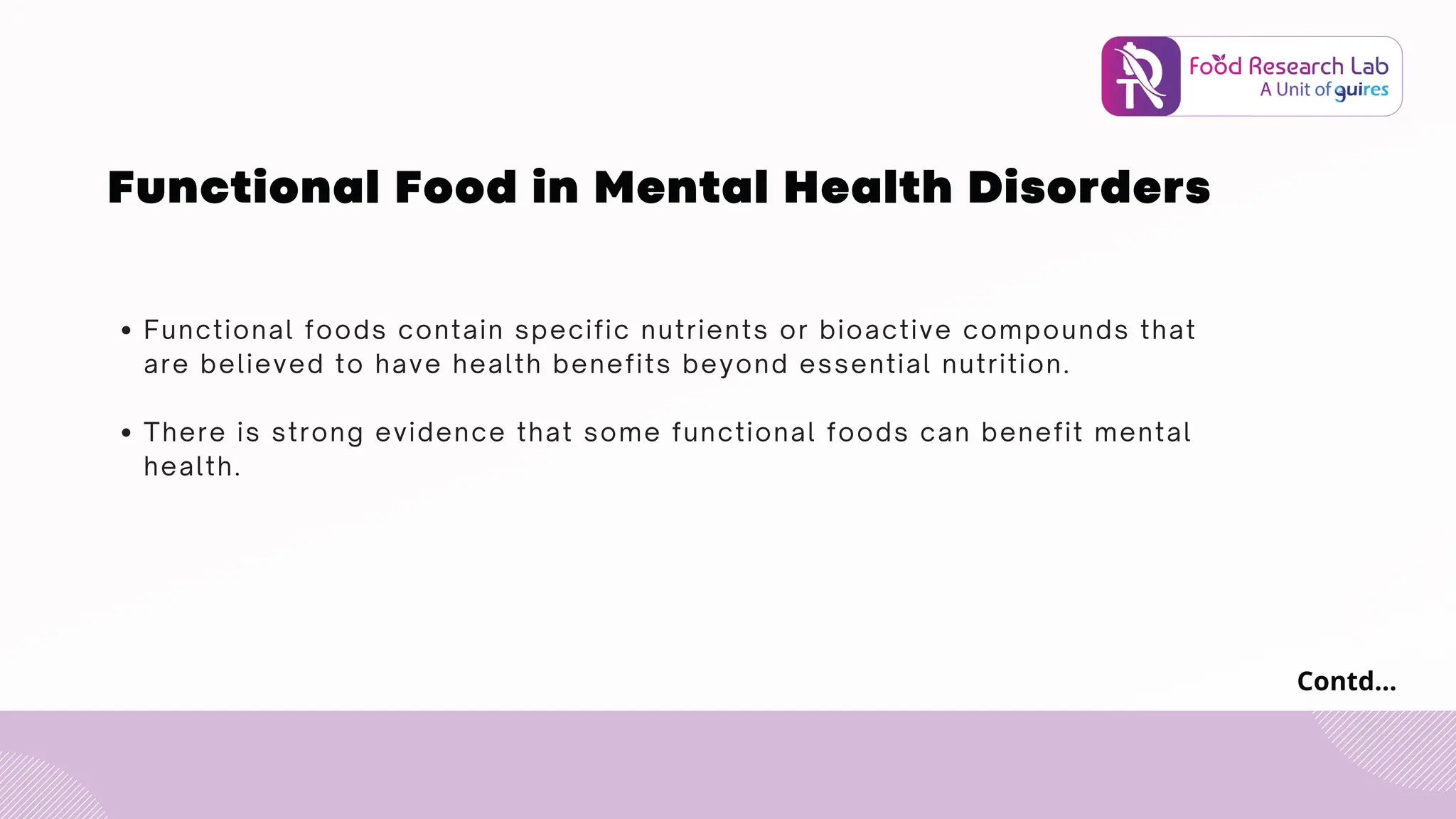 Functional Foods for Mental Health Management|Guires FRL | PDF