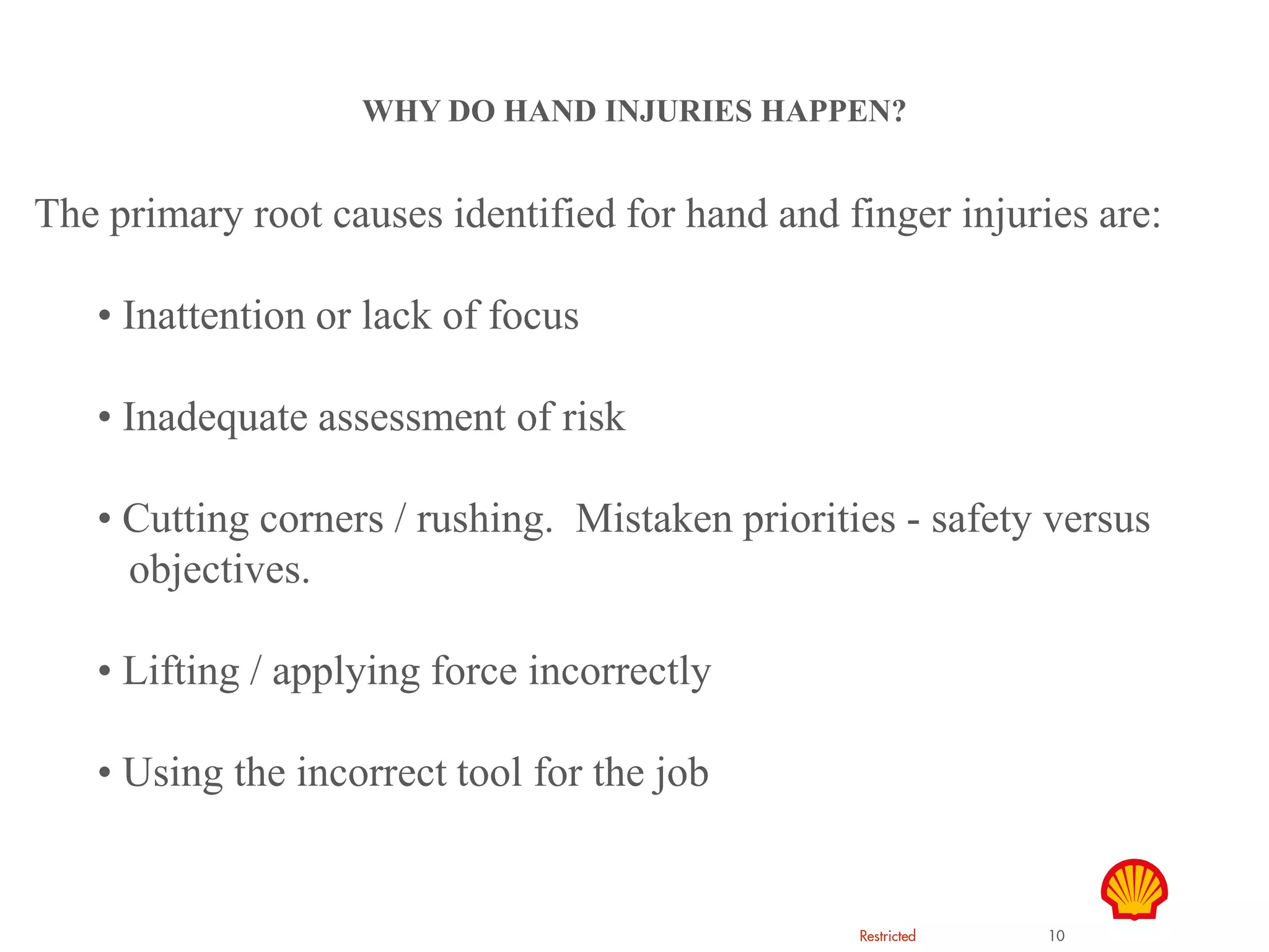 How do hand injuries happen, how to prevent them a shell presentation | PDF