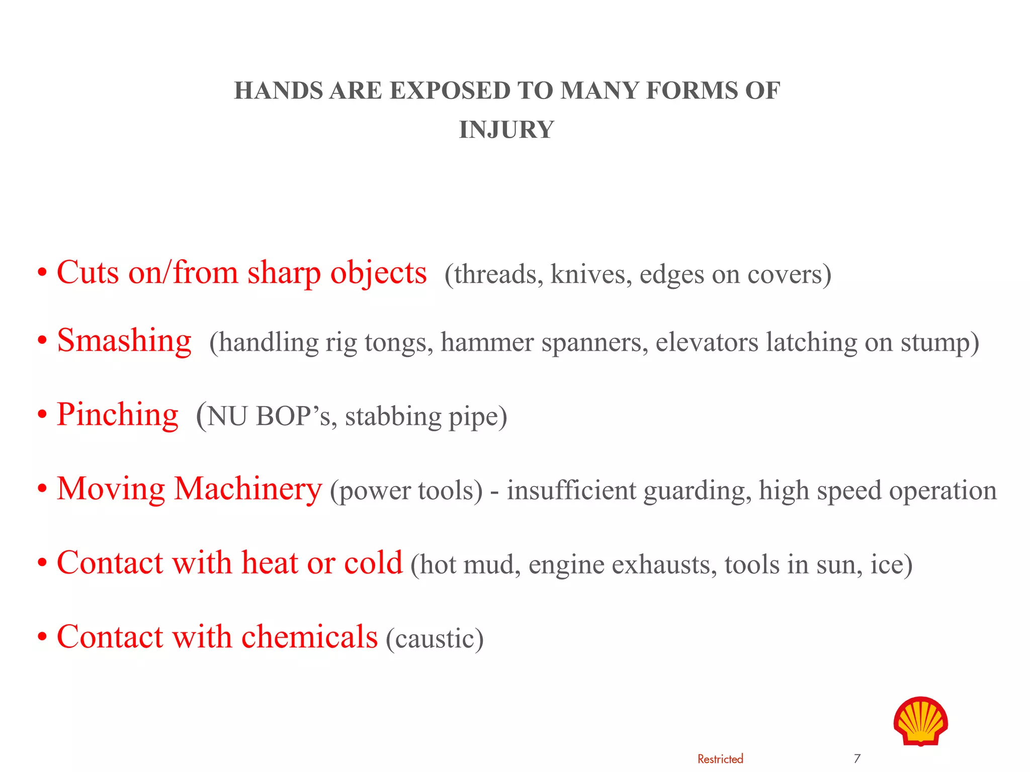 How do hand injuries happen, how to prevent them a shell presentation | PDF