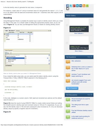 How do i... reseed a sql server identity column tech_republic | PDF