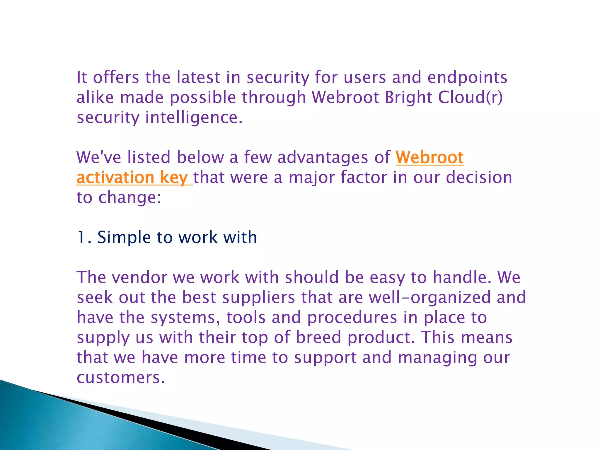 How do I activate my Webroot keycode? | PPT