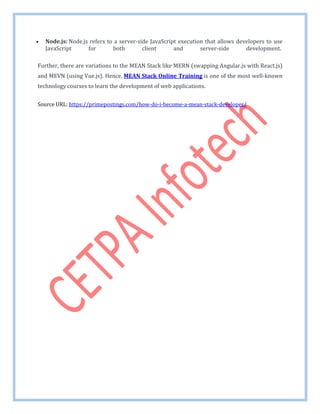 How do I Become a MEAN Stack Developer? | PDF