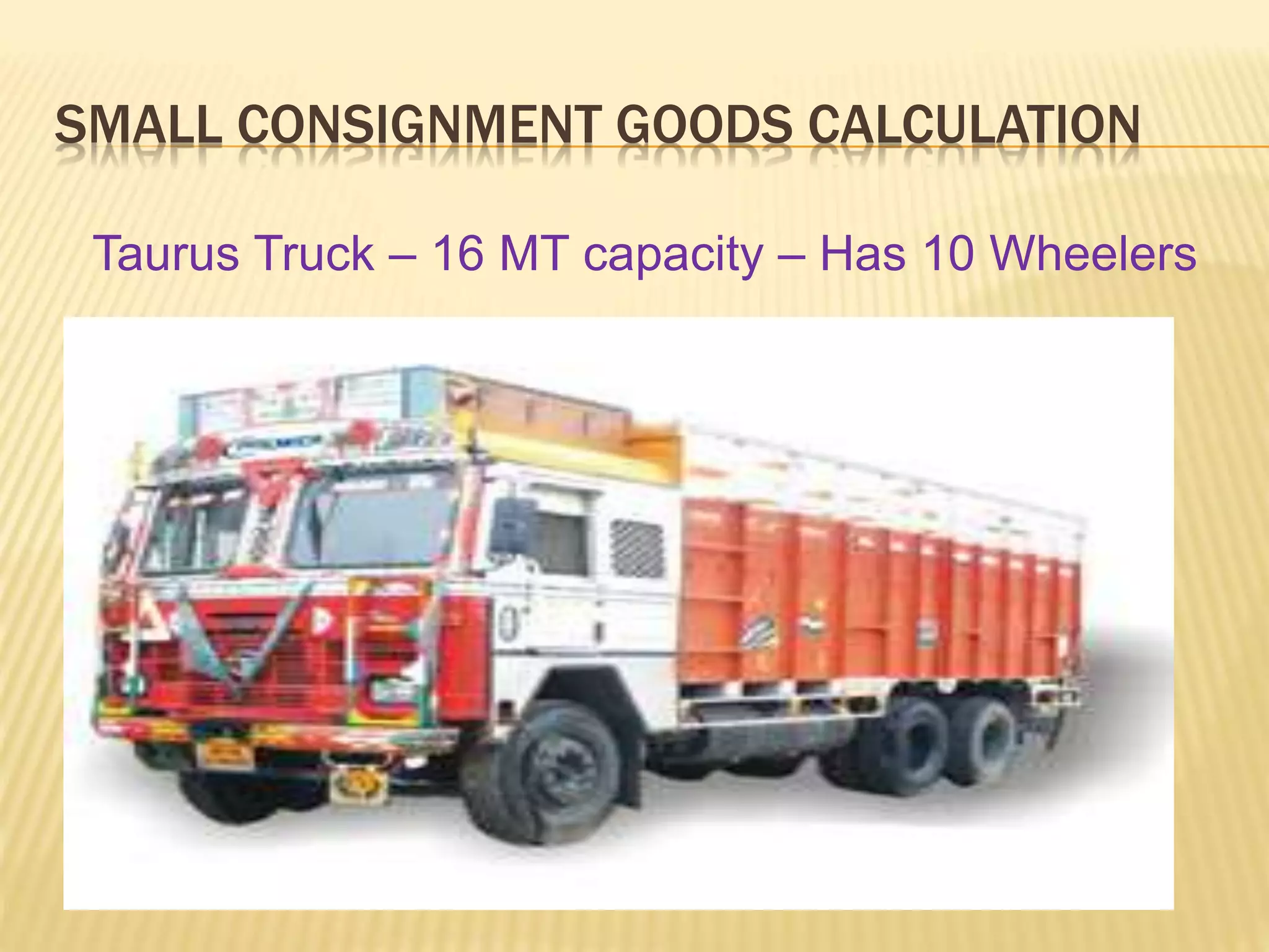 How do i calculate in movement of goods from one place to another ...