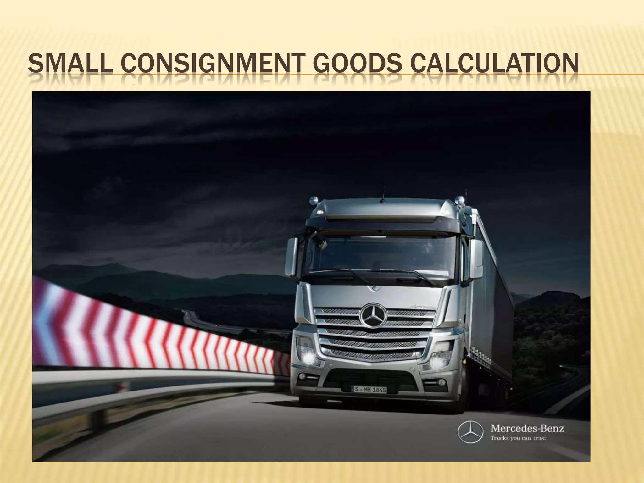 How do i calculate in movement of goods from one place to another ...