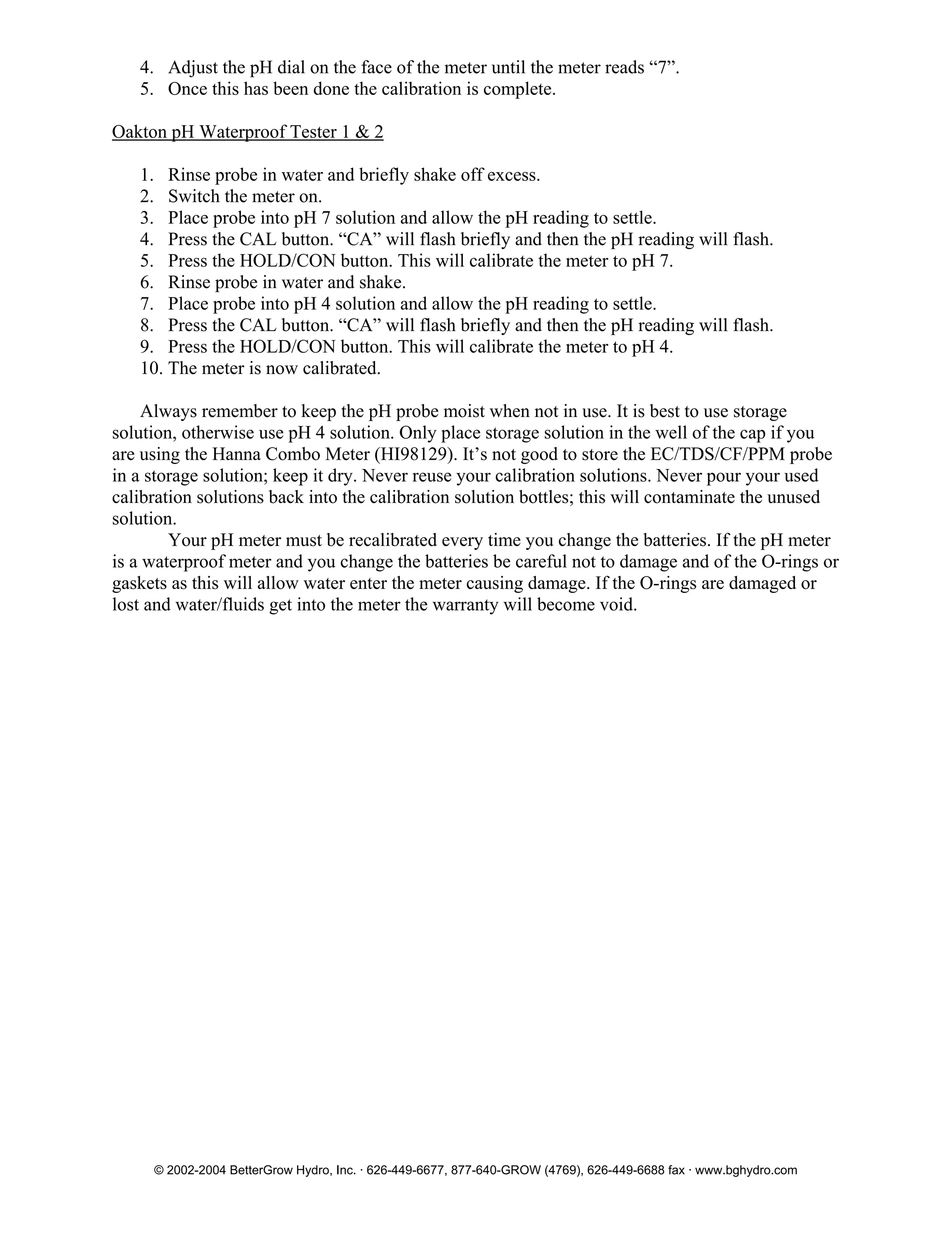 How do i calibrate my p h meter | PDF