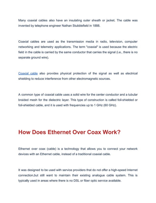 How Do I Convert Coax to Ethernet? | PDF | Computer Networking | Computing