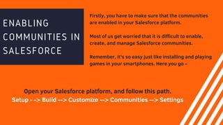 How do i create communities in salesforce | PPT
