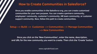How do i create communities in salesforce | PDF