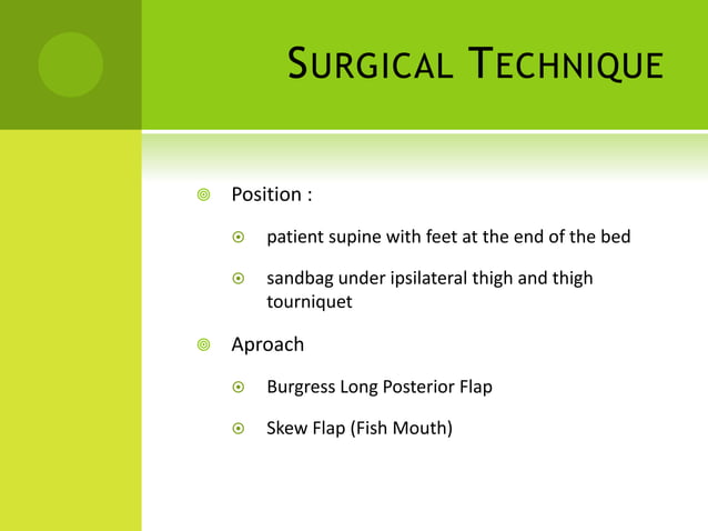 How Do I Do Below Knee Amputation.pptx | Death, Injury, or Military Conflict | Sensitive Topics