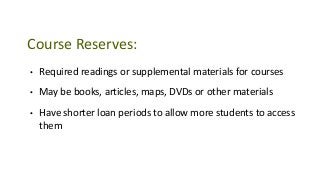 How Do I Find Course Reserves? | PPTX