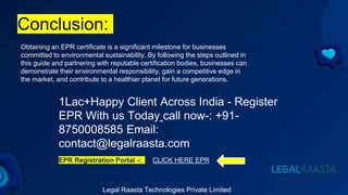 How do I get an EPR certificate ewaste india | PPT