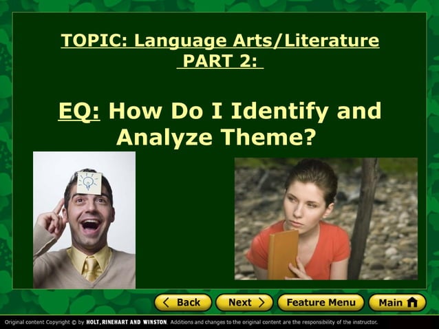 How do I identify theme? | PPT