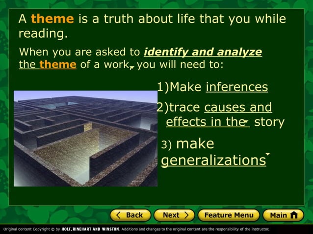 How do I identify theme? | PPT