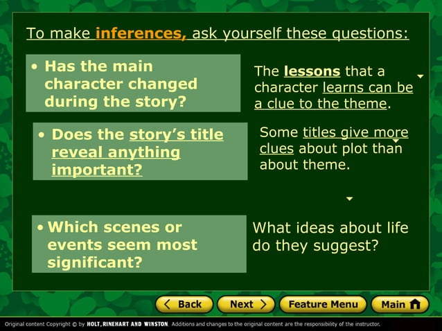 How do I identify theme? | PPT
