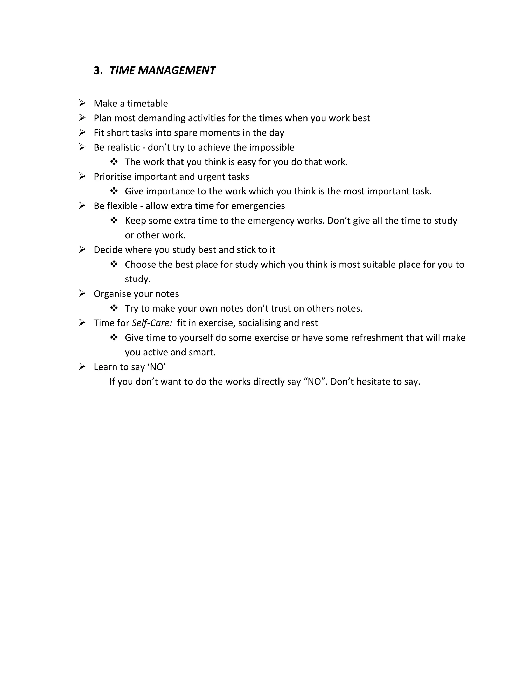 How do i manage my day | DOCX