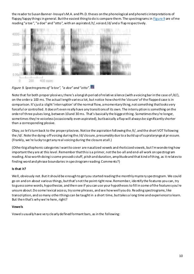 How do i read a spectrogram