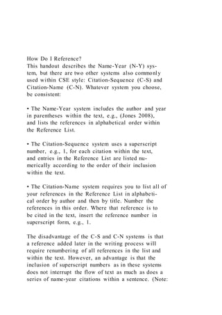 How do i reference this handout describes the name year (n-y | PDF