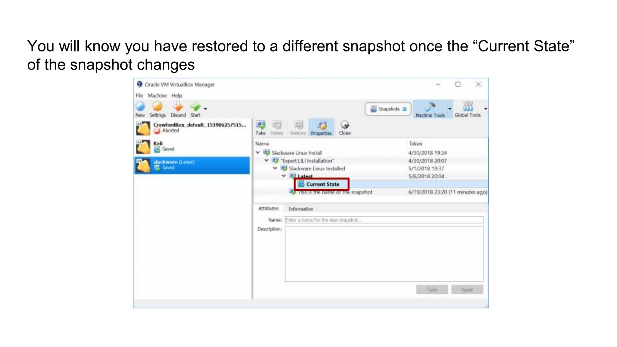 How do I restore my vm to a prior snapshot? | PPT