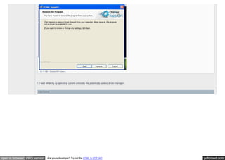 How do I uninstall Driver Support for Windows?