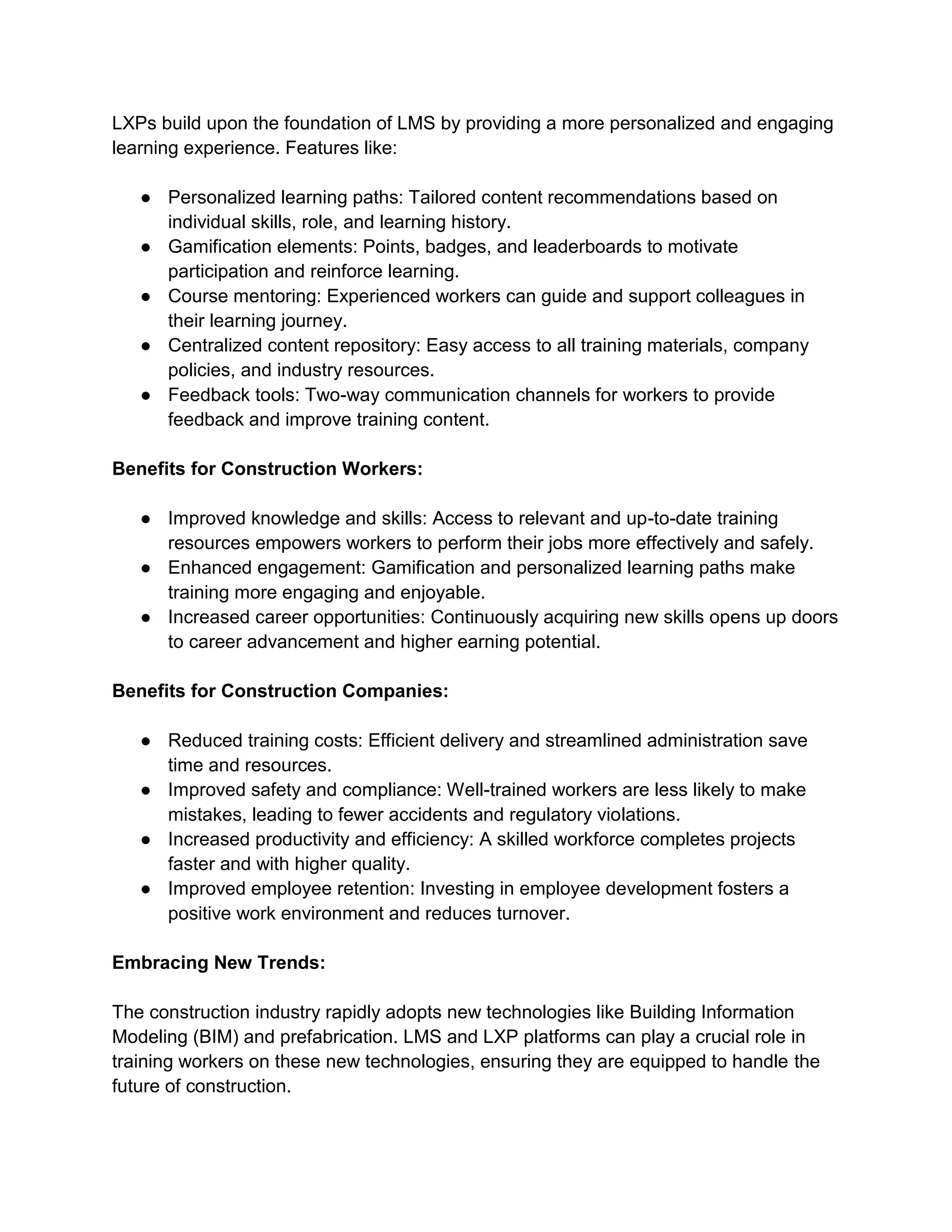 How do LMS and LXP empower construction workers in a changing industry ...