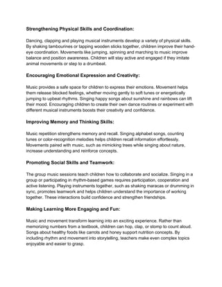How do Music and Movement Improve Learning in Play School.docx