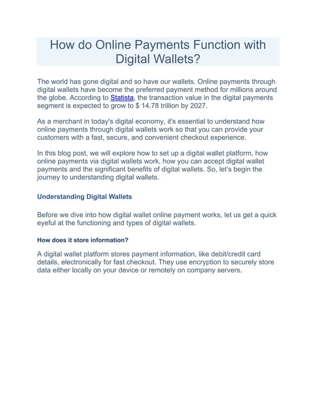 How do Online Payments Function with Digital Wallets.pdf