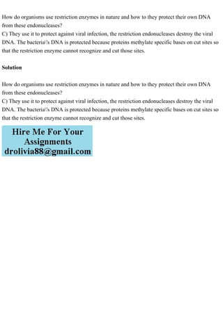 How do organisms use restriction enzymes in nature and how to they p.pdf