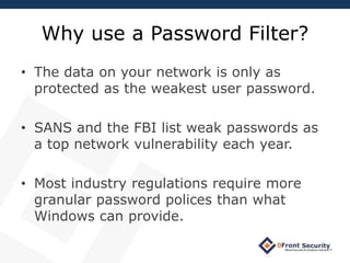 How a Windows Password Filters Works | PPT