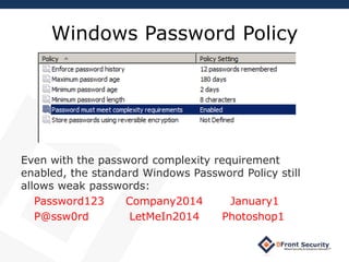 How a Windows Password Filters Works | PPT