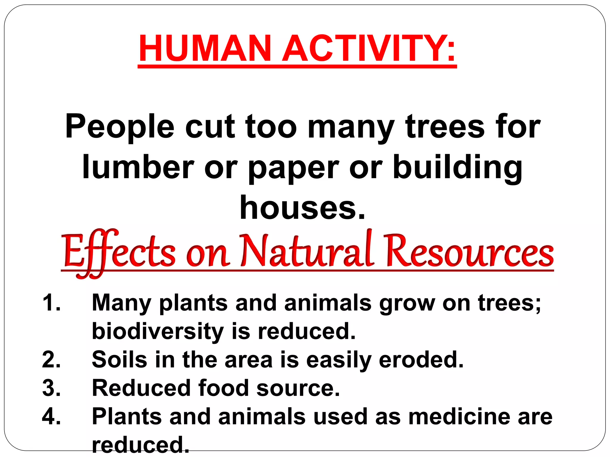 How do people destroy natural resources | PPTX