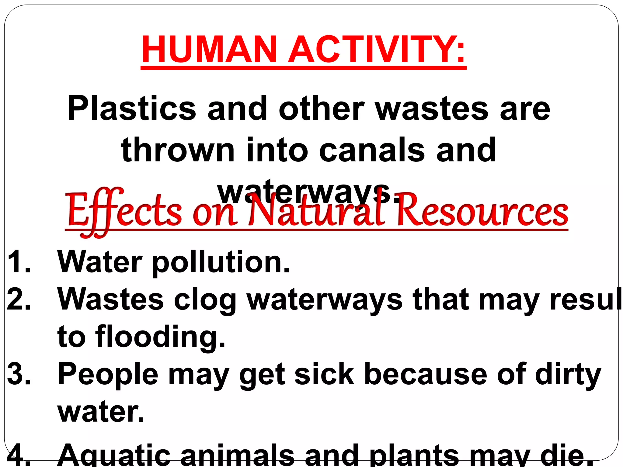 How do people destroy natural resources | PPTX