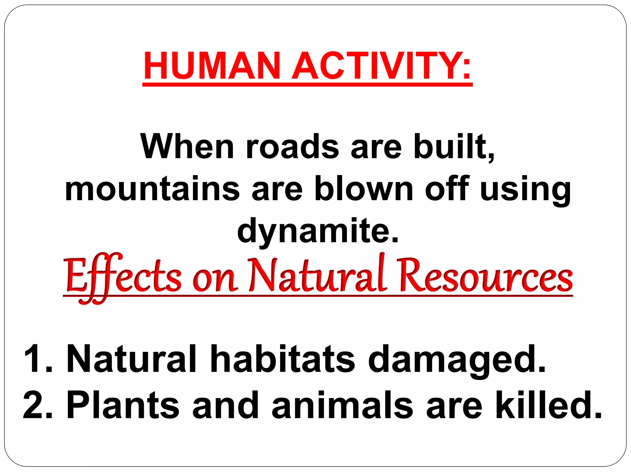 How do people destroy natural resources | PPTX