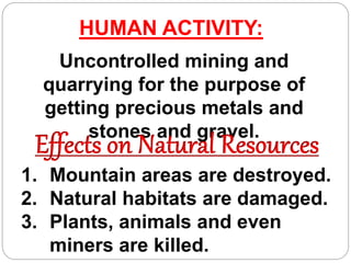 How do people destroy natural resources | PPTX