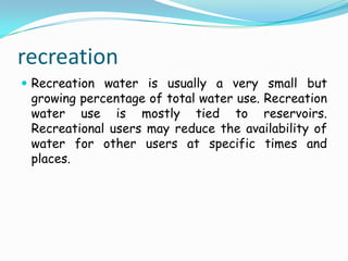How do people use water resources | PPTX