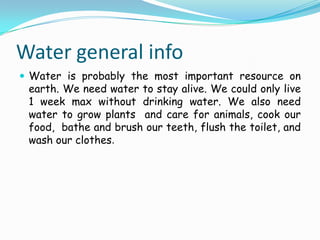 How do people use water resources | PPTX