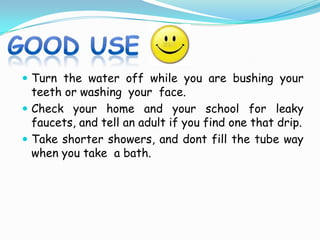 How do people use water resources | PPTX