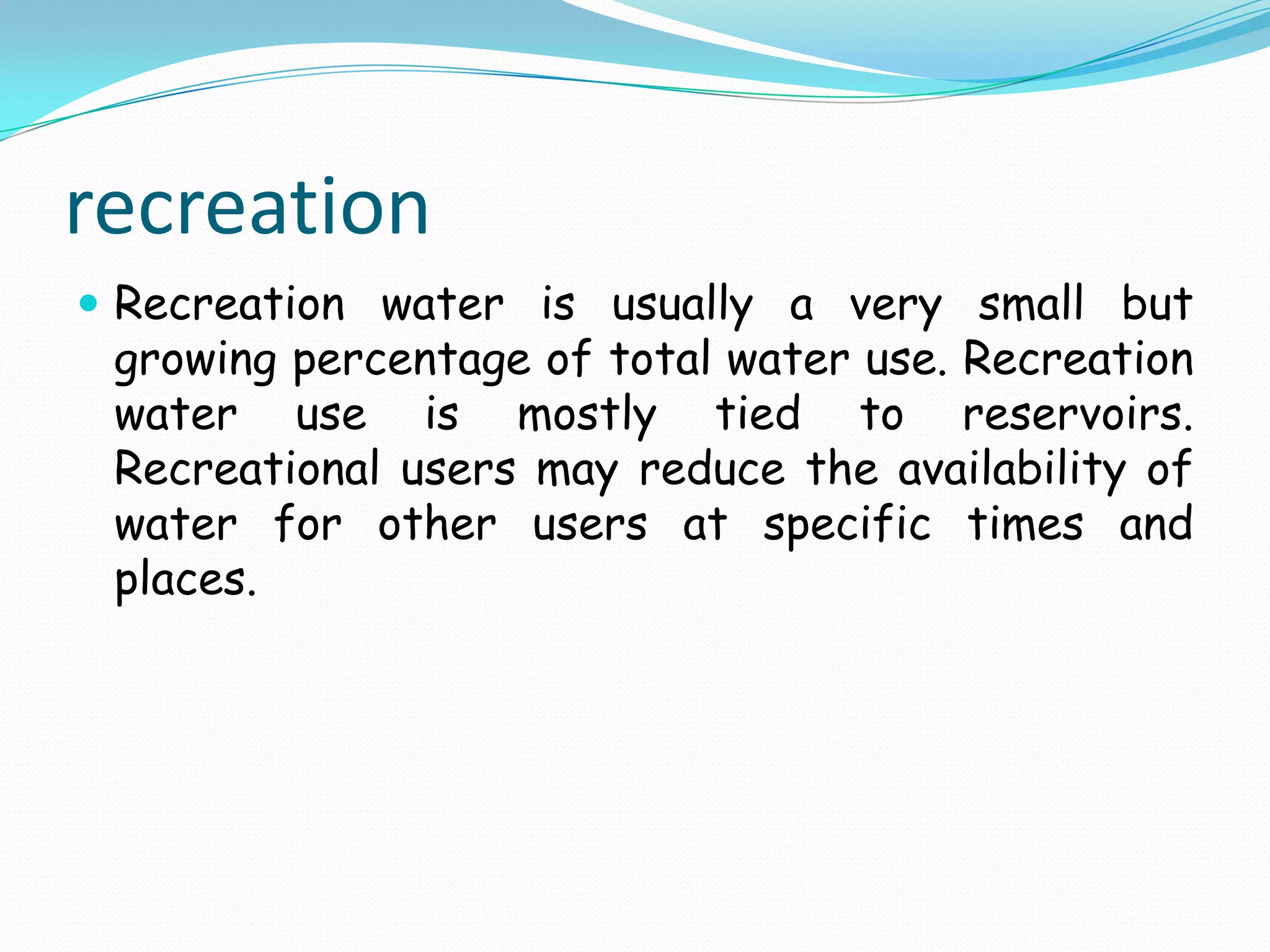 How do people use water resources | PPT