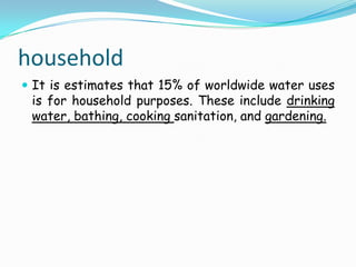 How do people use water resources | PPT