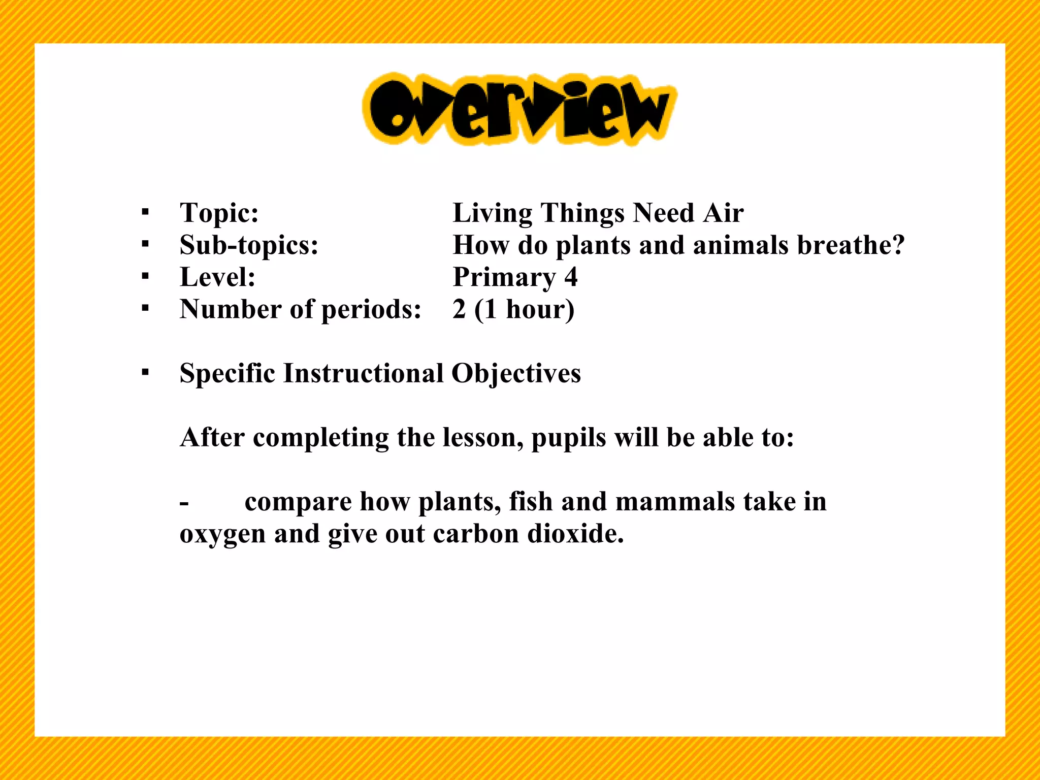 How do plants and animals breathe | PPT