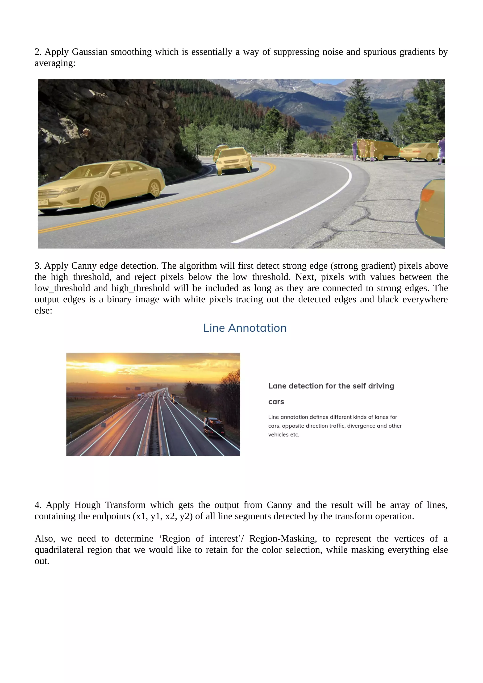 How do self driving cars detects lane lines so easily | PDF