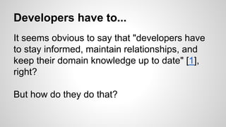 How do software developers learn new tricks | PPTX